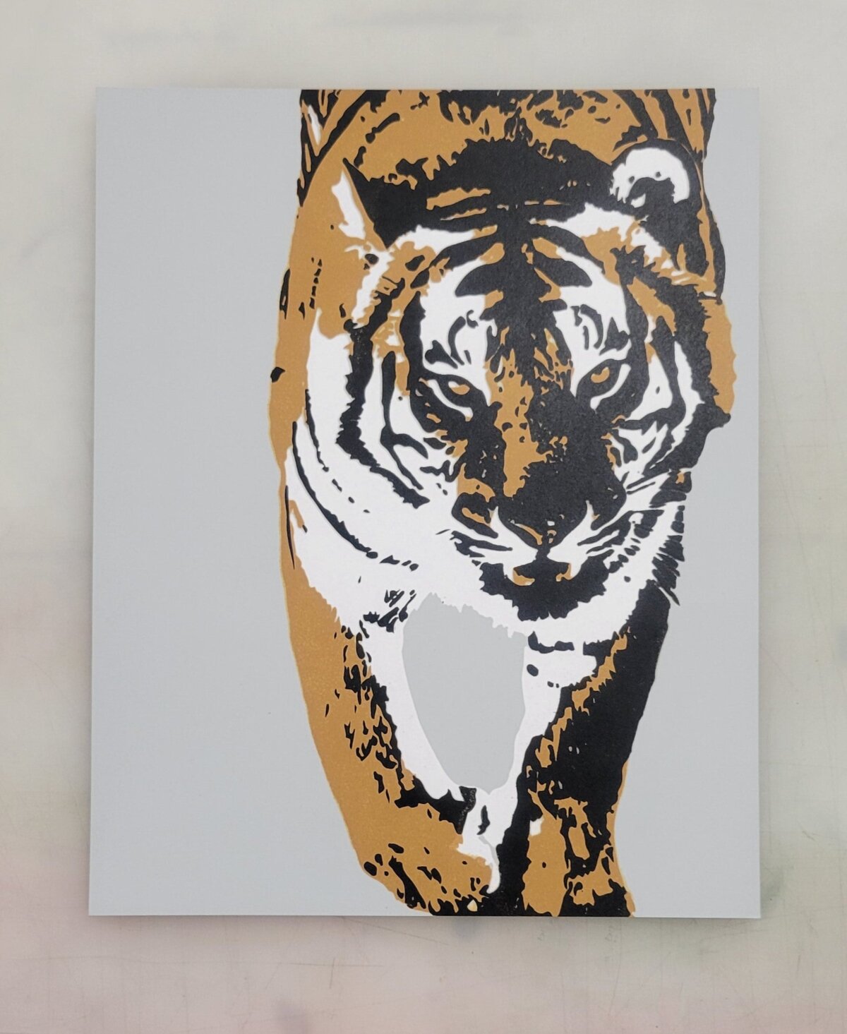 "Tiger I" - 3 Color Screenprint by Claire Davis, 8x10 - Shop Oakland ...
